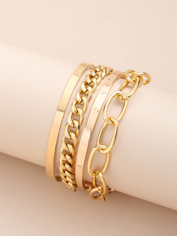 Sparkling 4pcs Simple Bracelet – Sparkling-Jewel